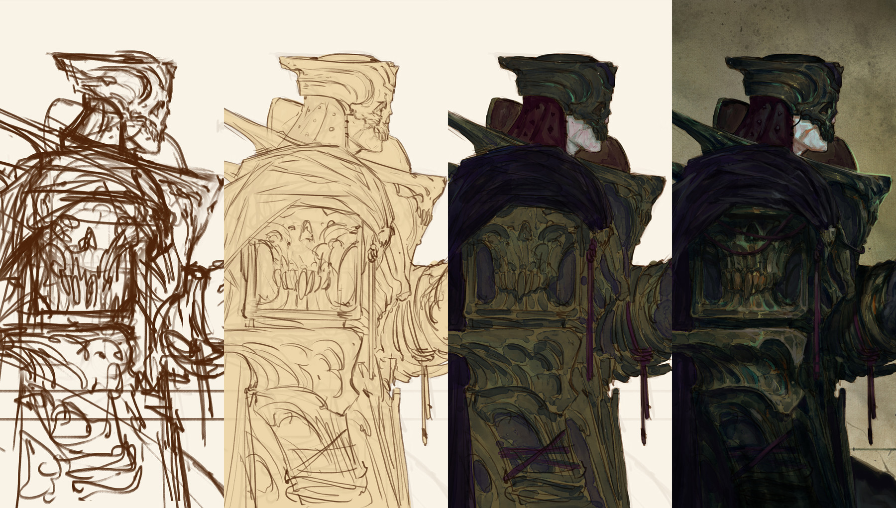 ArtStation - Blackbone Guardian - Painting Process walk through | Tutorials