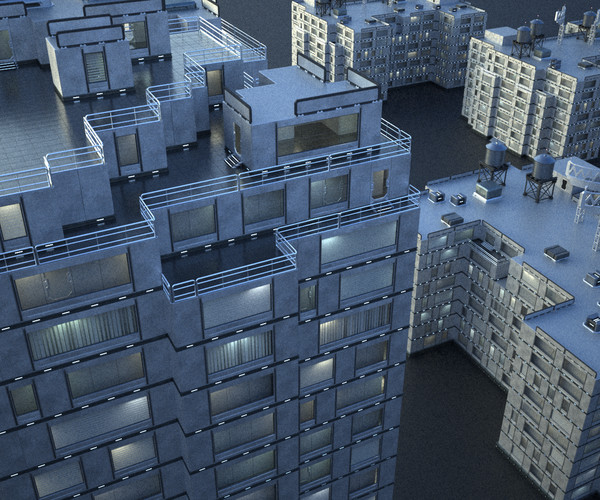 ArtStation - Futuristic Buildings - SET | Resources