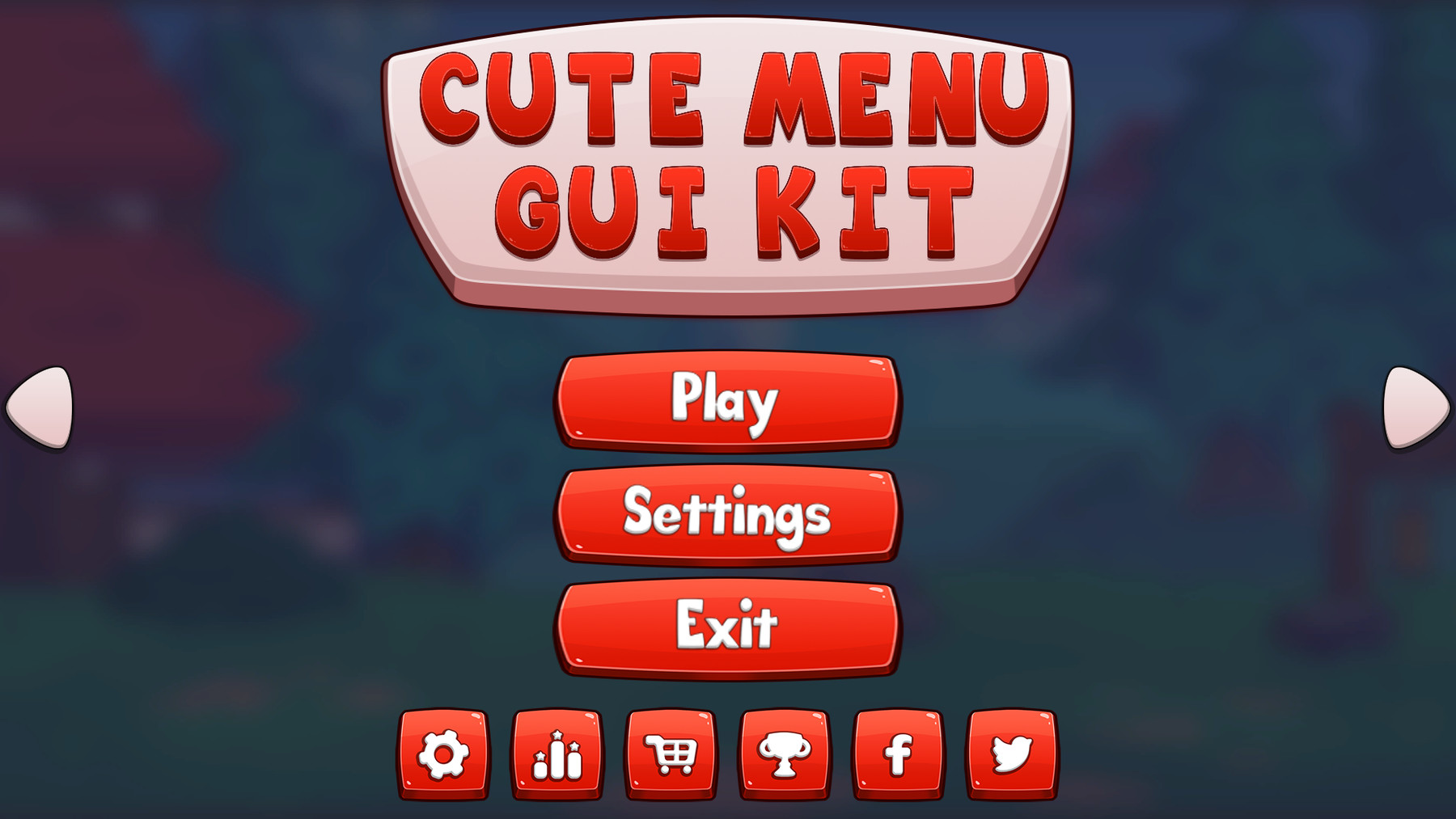 ArtStation - Cute GUI Kit | Game Assets