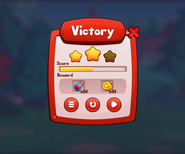 ArtStation - Cute GUI Kit | Game Assets