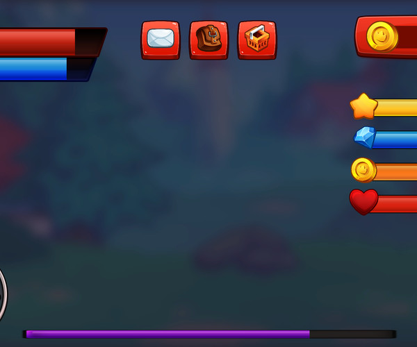 ArtStation - Cute GUI Kit | Game Assets