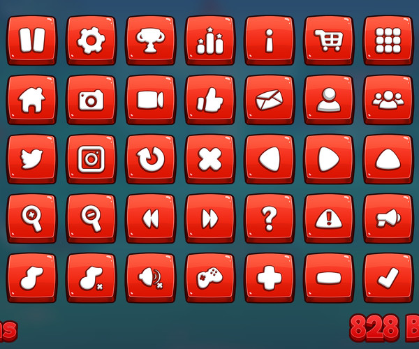 ArtStation - Cute GUI Kit | Game Assets