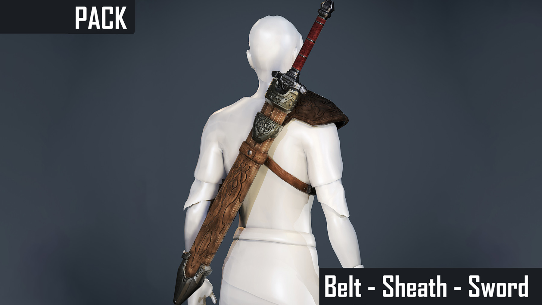 ArtStation - Game Pack - Belt Sheath Sword - For Character Low - poly ...