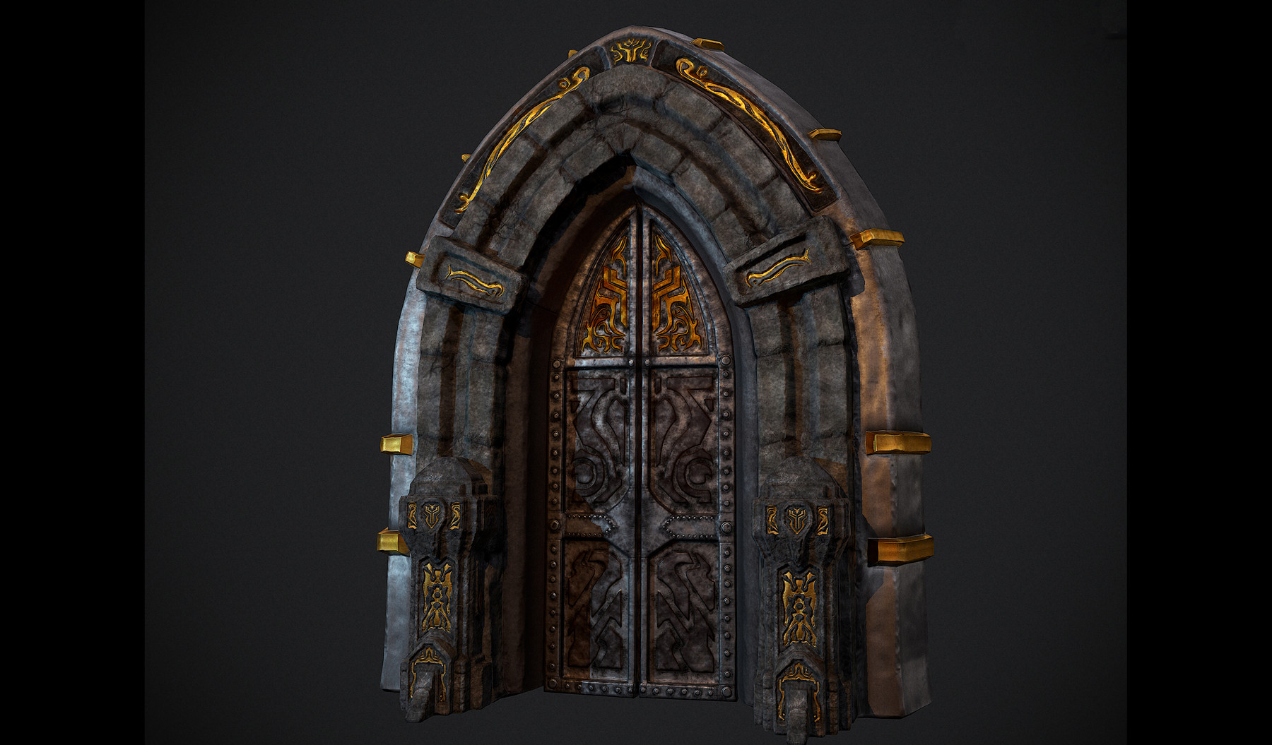 ArtStation - Door for Castle - Ready to Game Low - poly 3D model | Game ...
