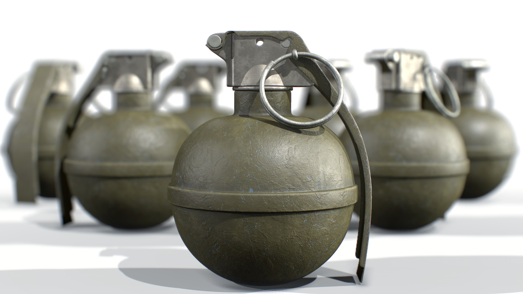 ArtStation - American Frag hand grenade PACK M26 M67 MK2 MK3 | Game Assets