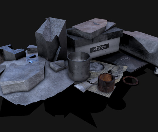 ArtStation - Garbage LOW-POLY PBR | Game Assets