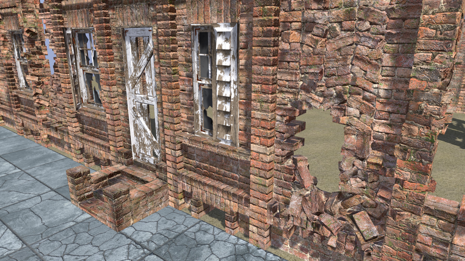 ArtStation - Old Brick House post-apocalyptic | Resources