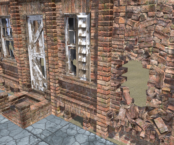 ArtStation - Old Brick House post-apocalyptic | Resources