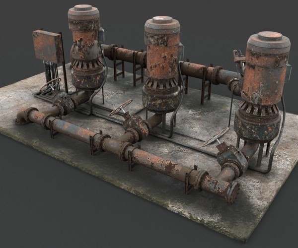 ArtStation - Rusted pump station | Resources