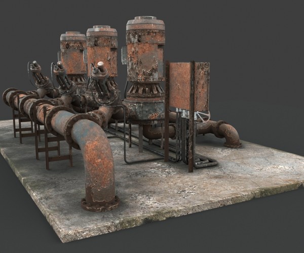 ArtStation - Rusted pump station | Resources