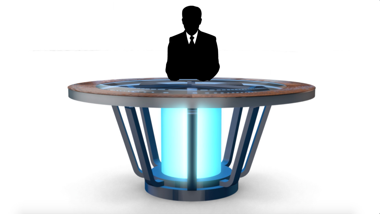 ArtStation - TV Studio News Desk Collection - 12 PCS | Resources
