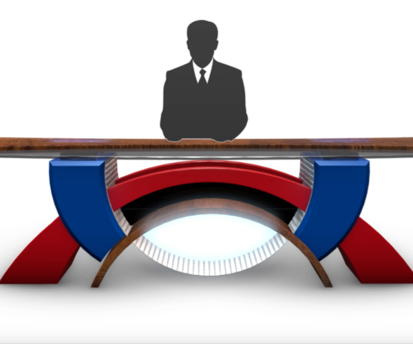 ArtStation - TV Studio News Desk Collection - 12 PCS | Resources