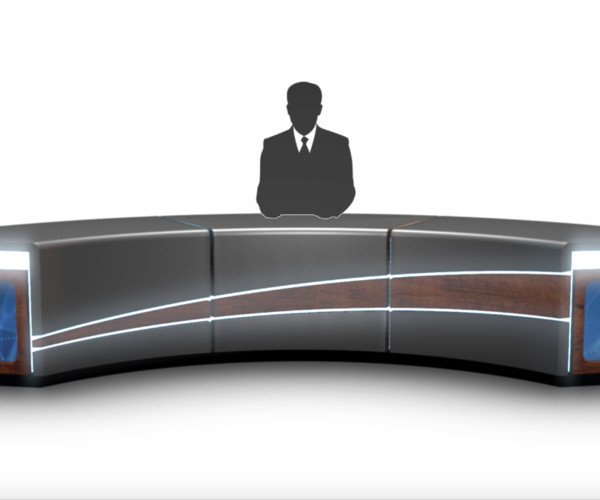 ArtStation - TV Studio News Desk Collection - 12 PCS | Resources