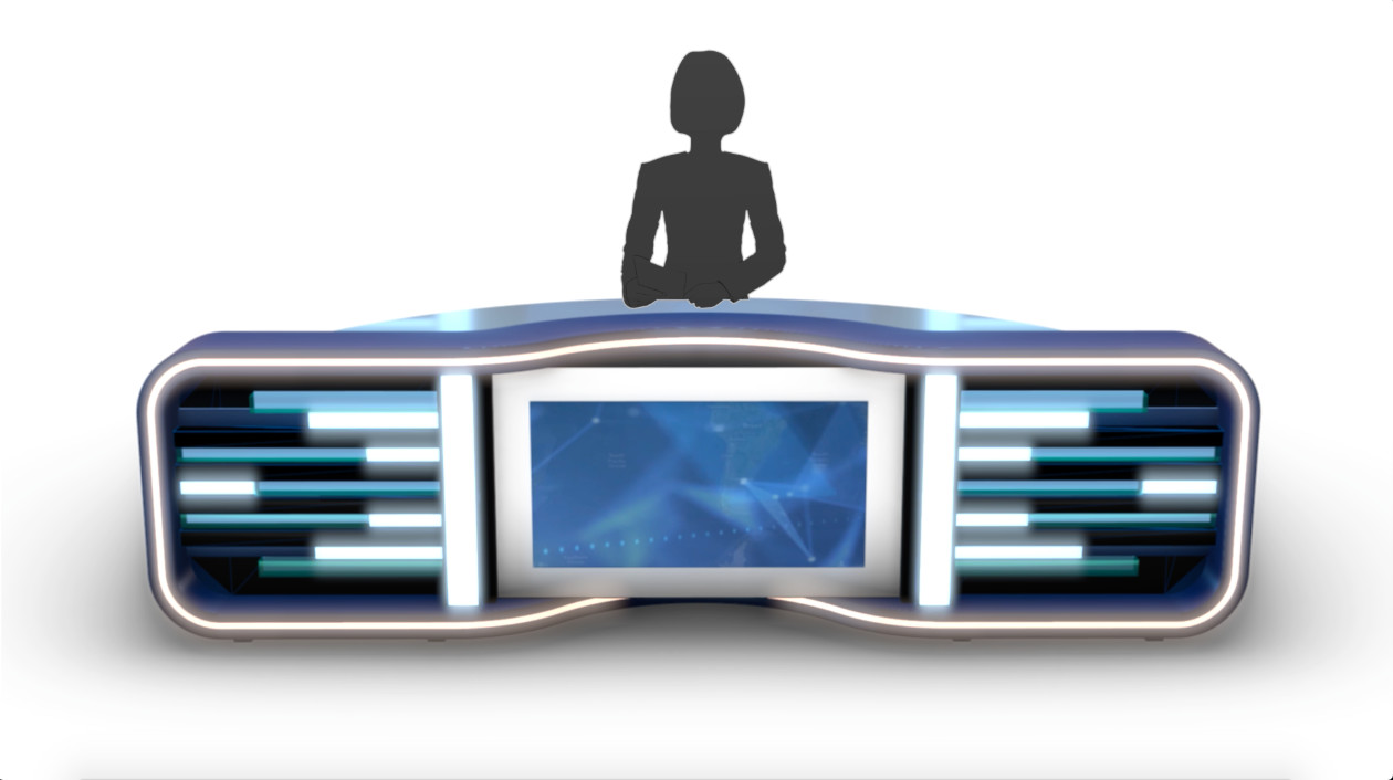 ArtStation - TV Studio News Desk Collection - 12 PCS | Resources