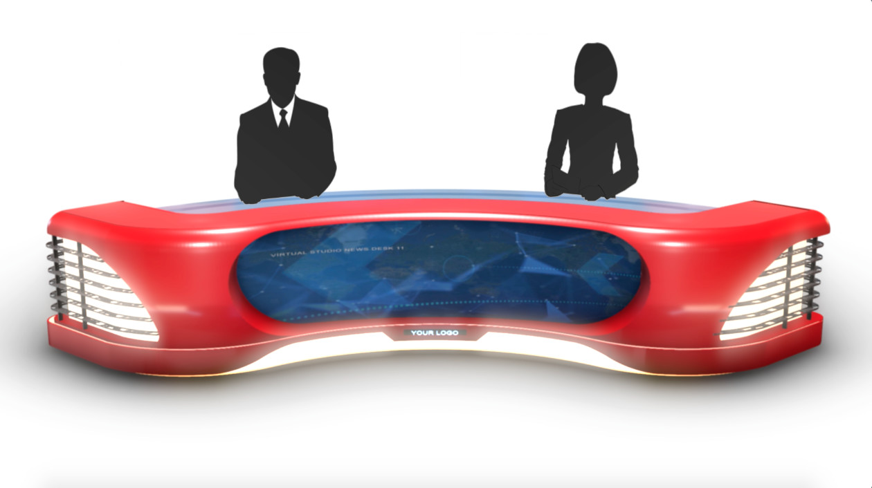 ArtStation - TV Studio News Desk Collection - 12 PCS | Resources