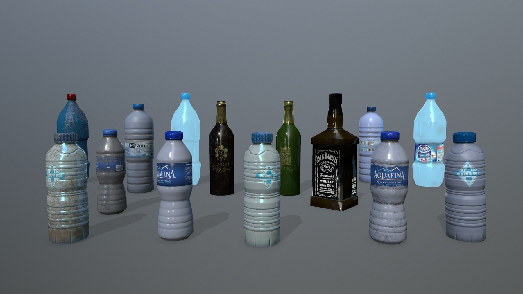 ArtStation - bottle set | Game Assets
