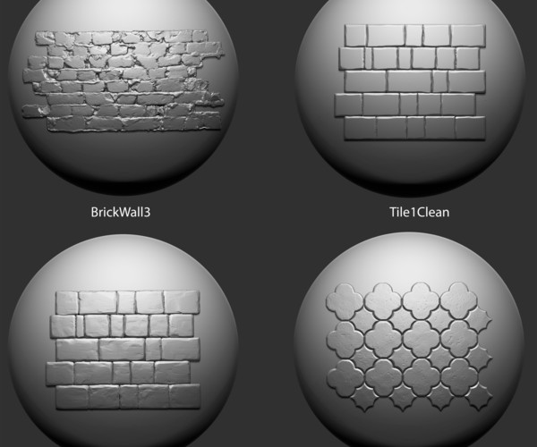 ArtStation - 30 Stone and Brick brushes for zbrush | Brushes