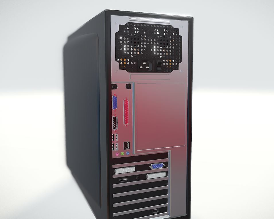 ArtStation - Desktop PC With Plugs and Power Supply | Resources