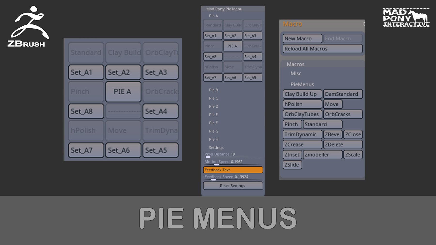 ArtStation - Zbrush - Pie Menus | Resources