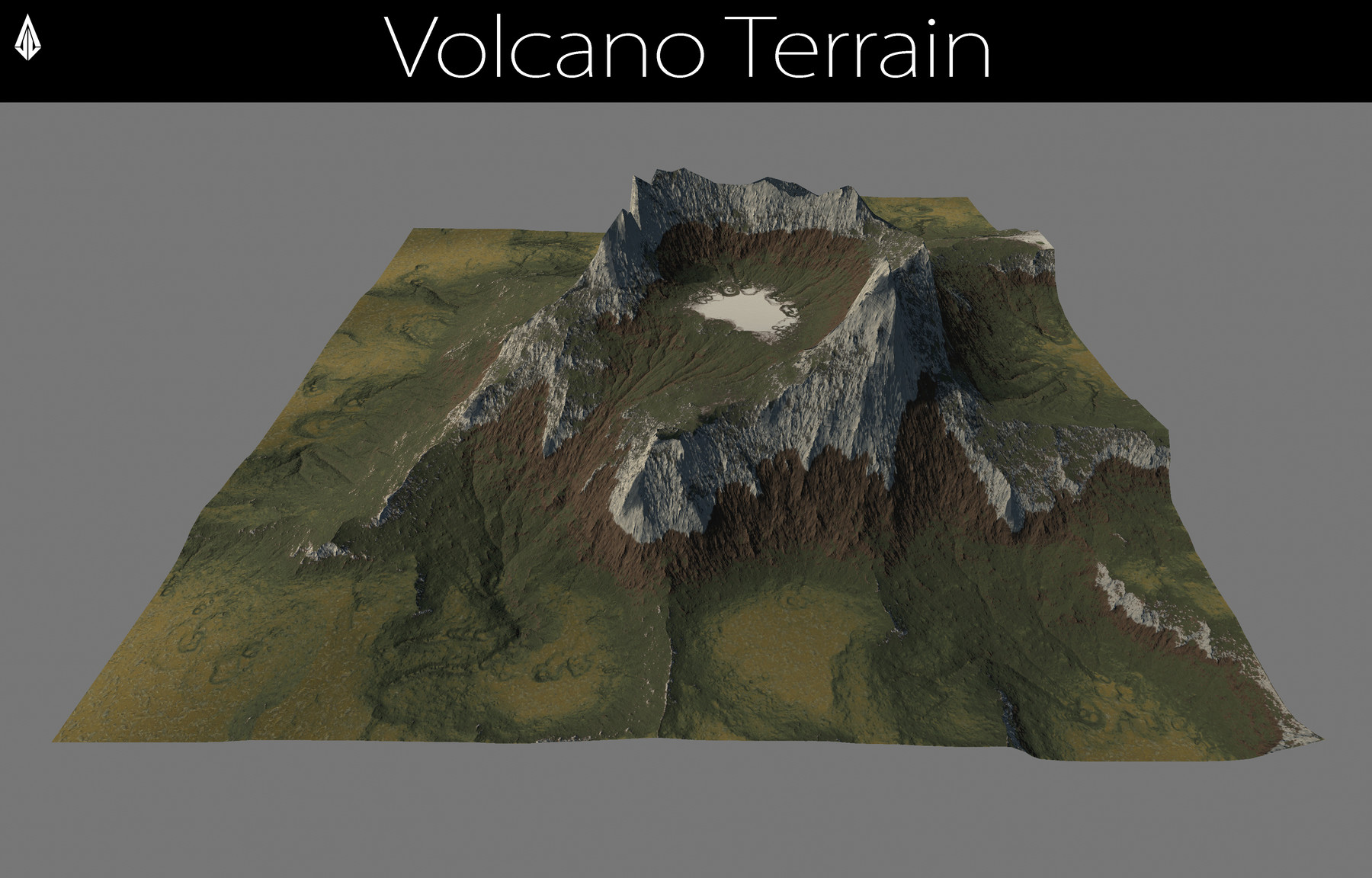 ArtStation - Terrain - 3 Volcano Height maps / Models | Resources