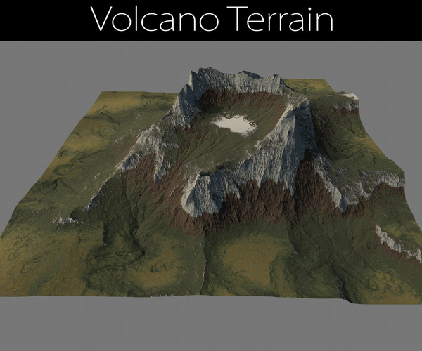 ArtStation - Terrain - 3 Volcano Height maps / Models | Resources