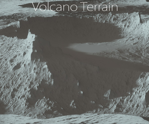 ArtStation - Terrain - 3 Volcano Height maps / Models | Resources