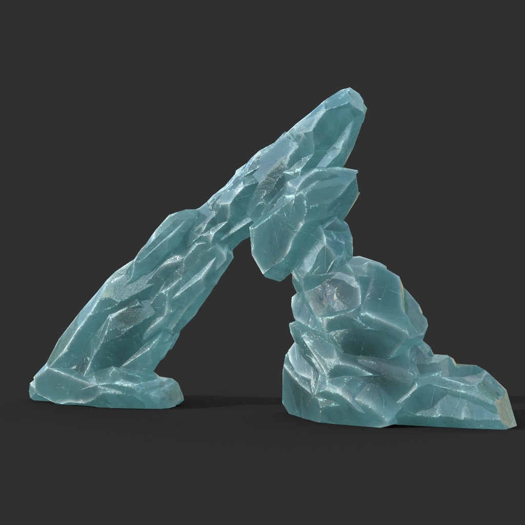 ArtStation - Low poly Ice Block Formation Pack A-190421 | Game Assets