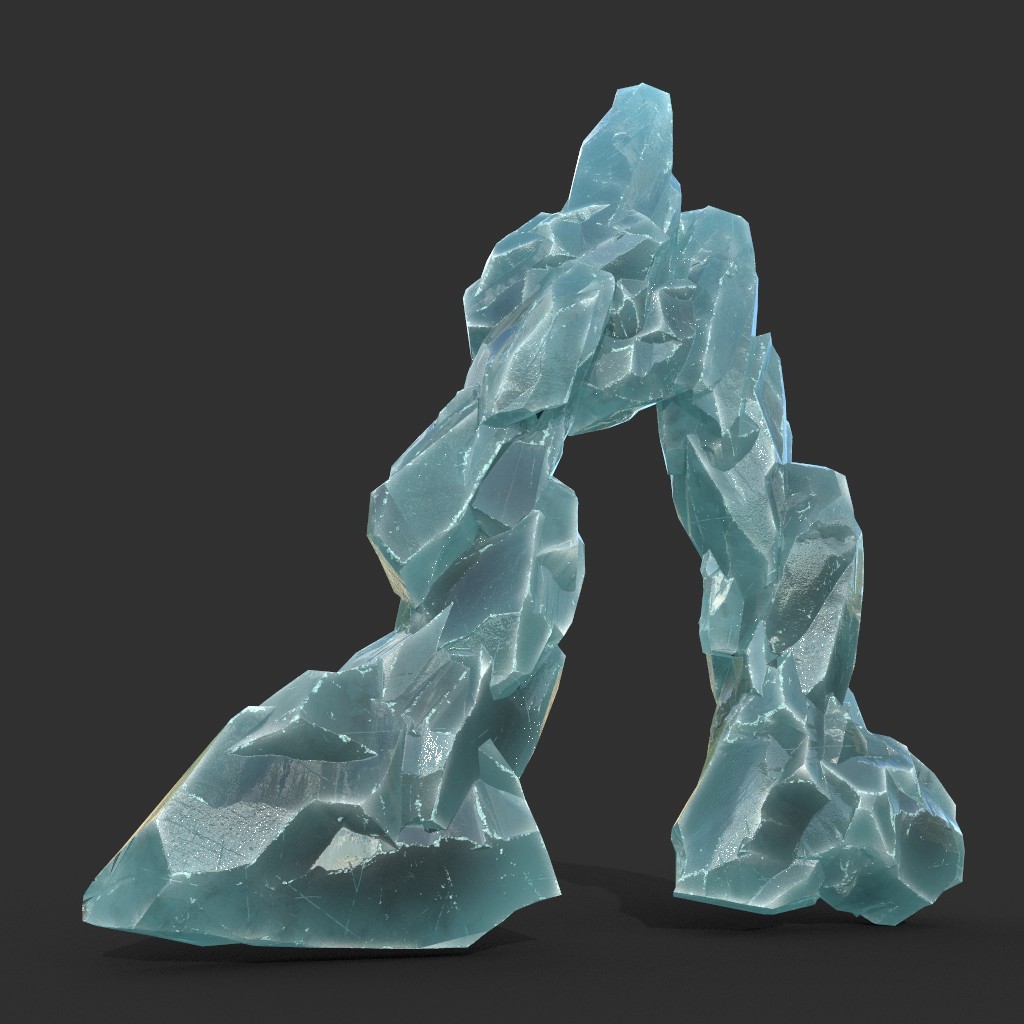 ArtStation - Low poly Ice Block Formation Pack A-190421 | Game Assets