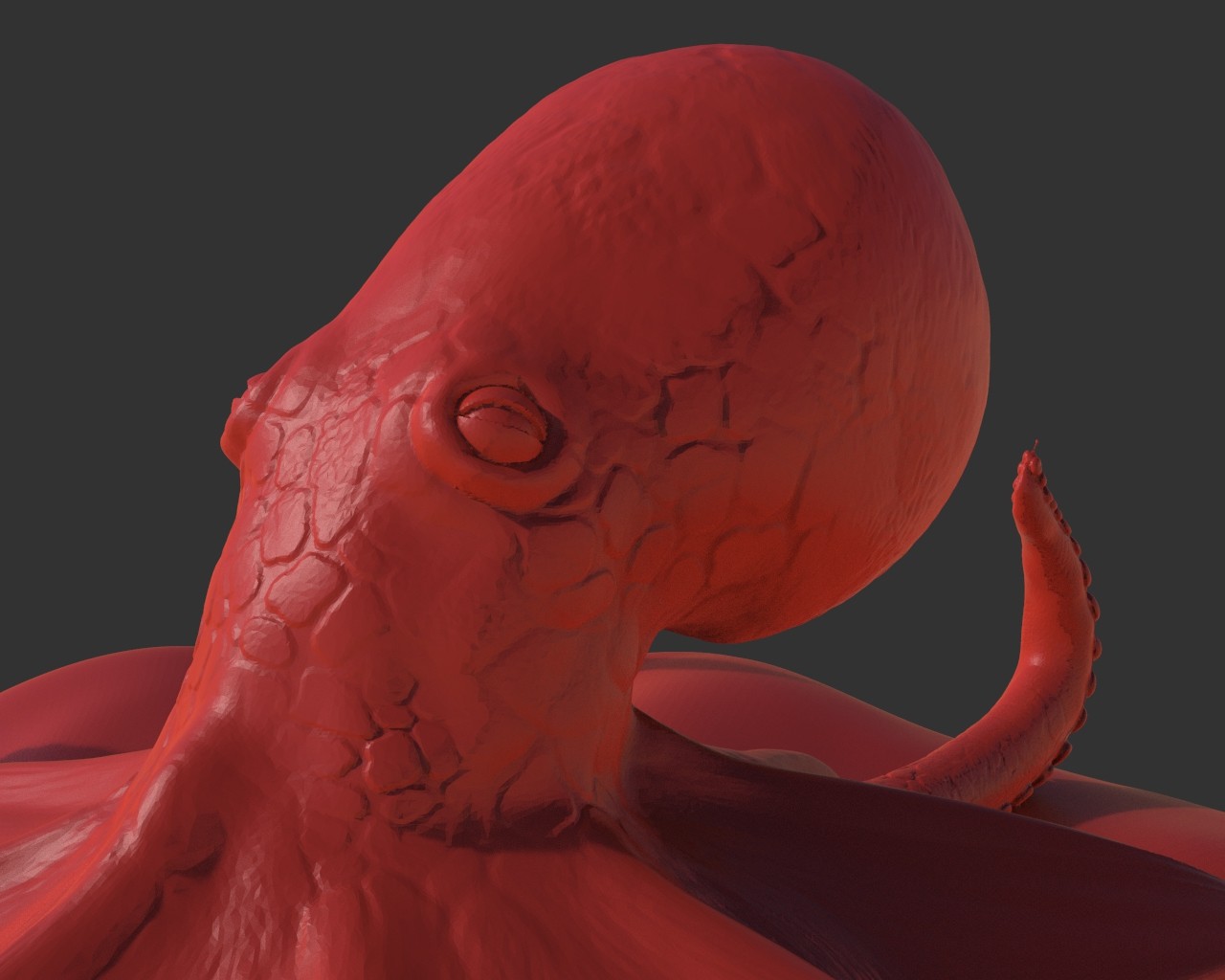 ArtStation - Red Octopus Figurine | Resources