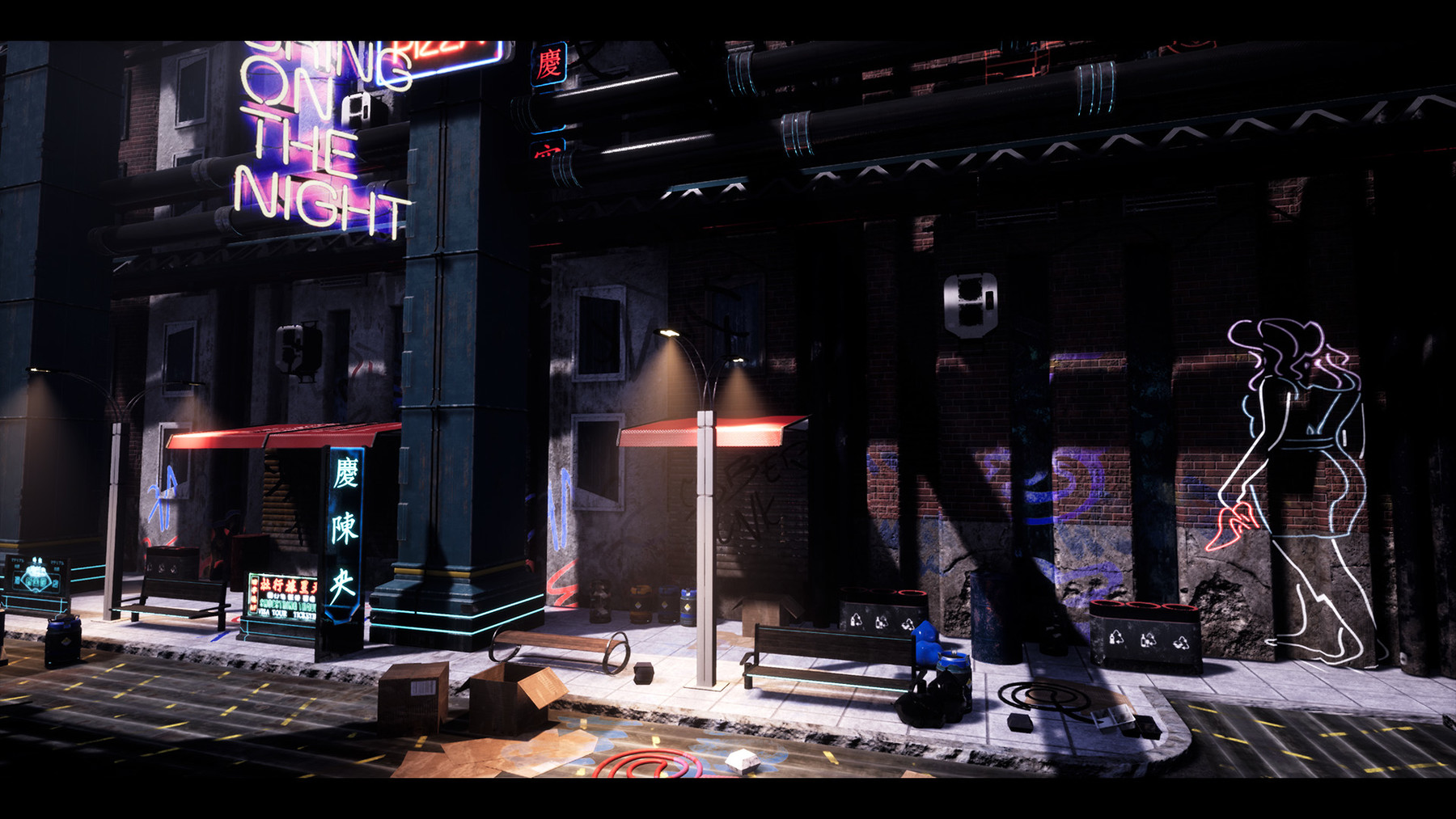 ArtStation - CyberPunk / Sci-Fi Outdoor Environment Asset Set | Game Assets