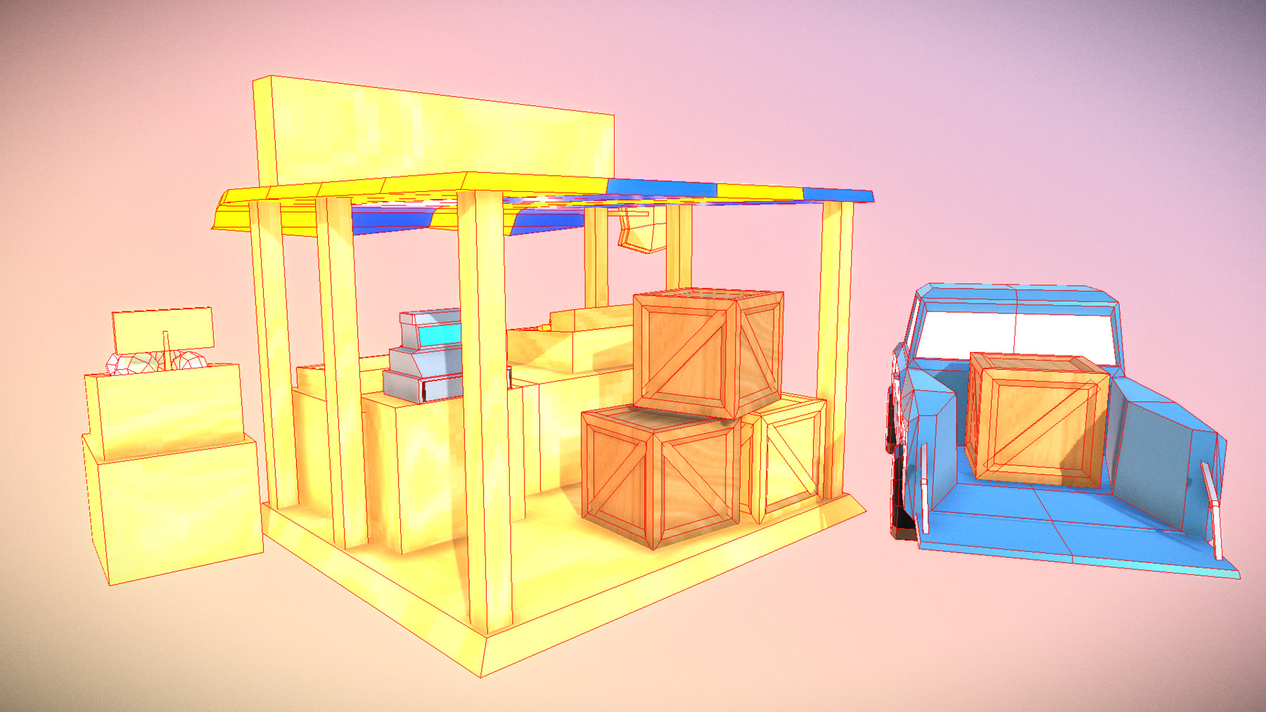 ArtStation - Modular Farmers Market Stall | Resources