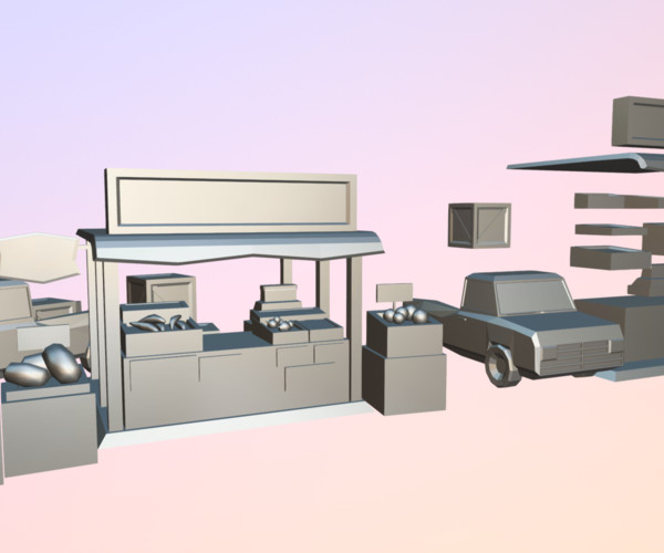 ArtStation - Modular Farmers Market Stall | Resources