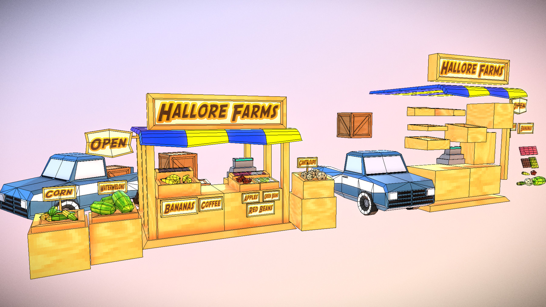 ArtStation - Modular Farmers Market Stall | Resources