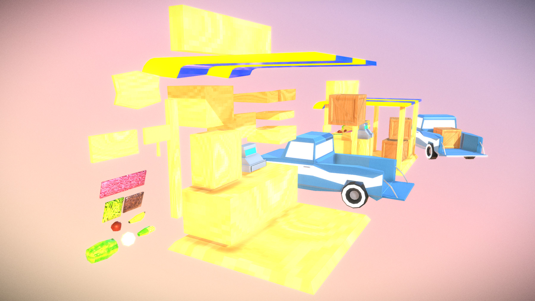 ArtStation - Modular Farmers Market Stall | Resources