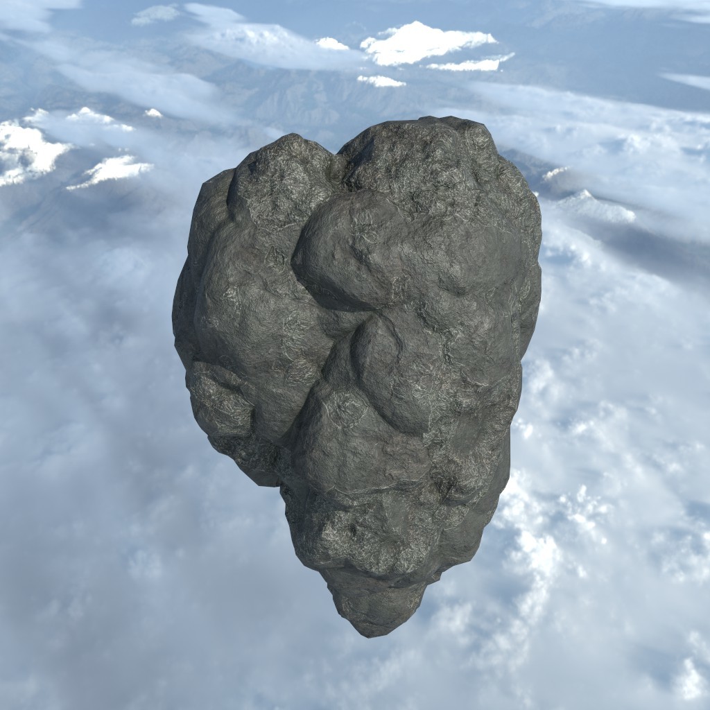ArtStation - Low poly Floating Island Black Rock Pack 190502 | Game Assets