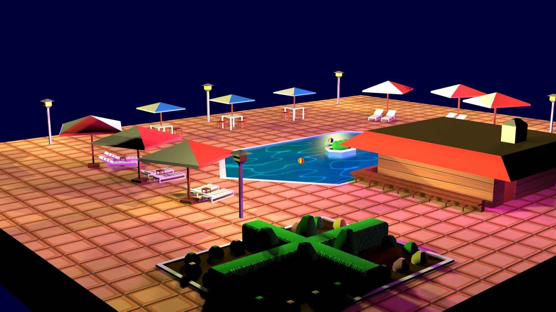 ArtStation - Pool Cartoon Lowpoly | Resources