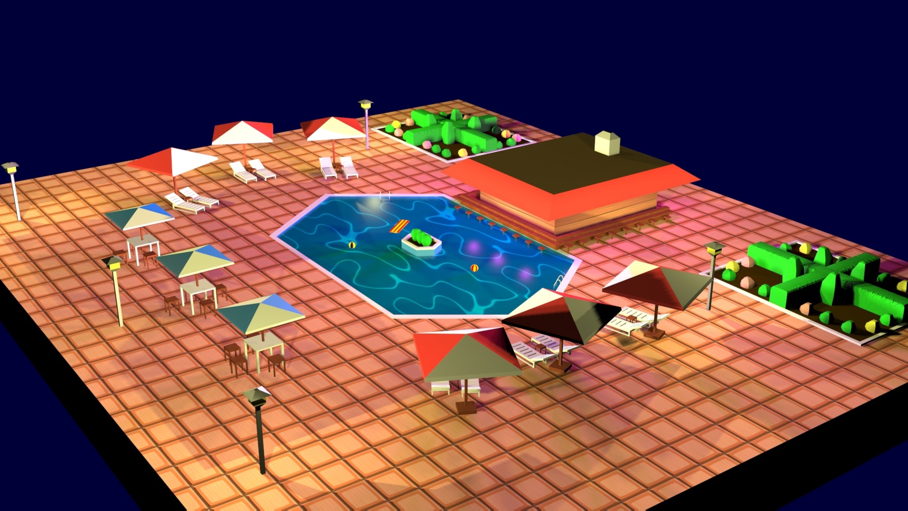 ArtStation - Pool Cartoon Lowpoly | Resources