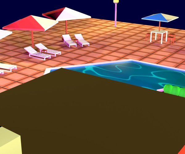 ArtStation - Pool Cartoon Lowpoly | Resources