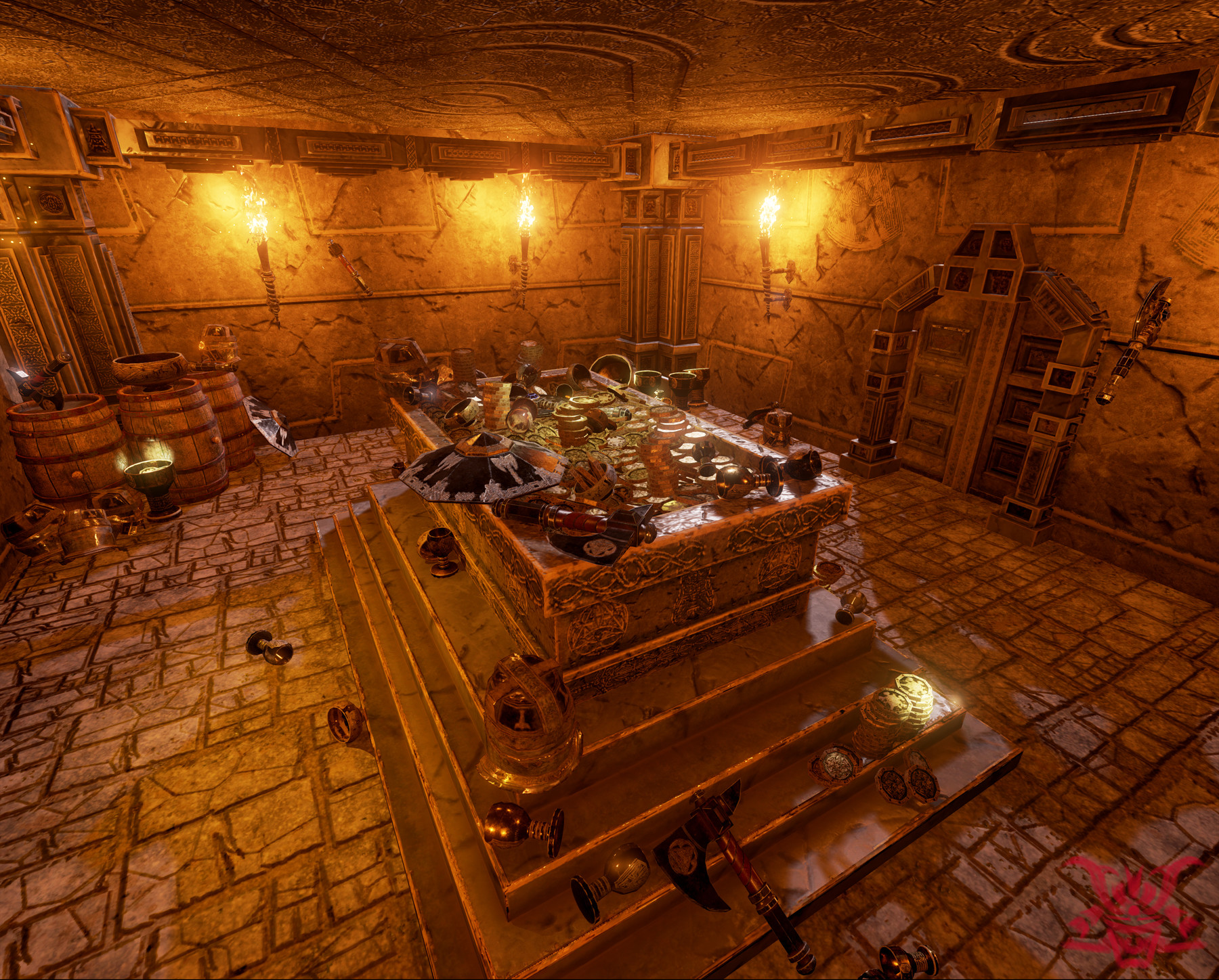 ArtStation - Medieval Fantasy Dwarf Treasure Room | Game Assets