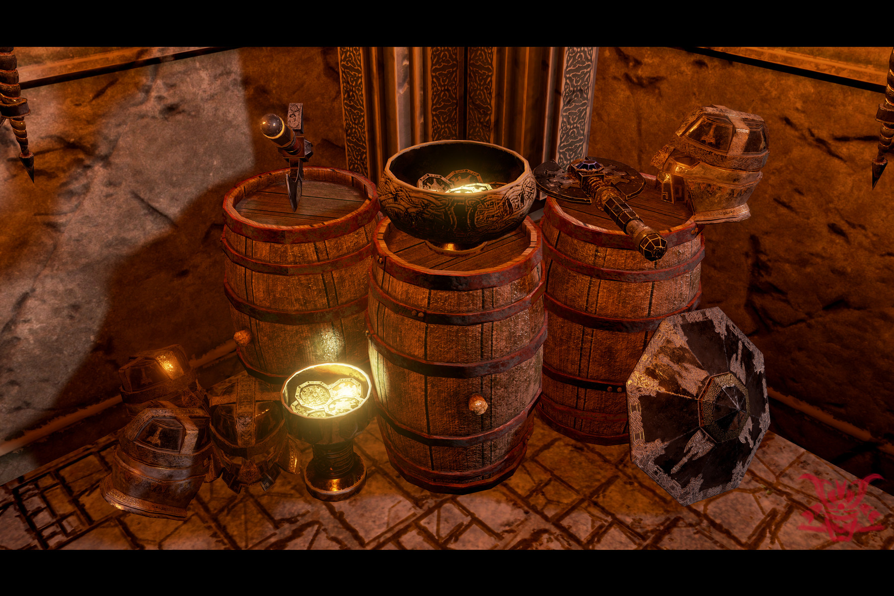 ArtStation - Medieval Fantasy Dwarf Treasure Room | Game Assets