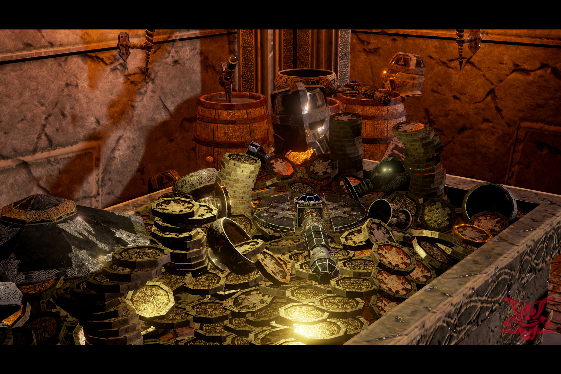 ArtStation - Medieval Fantasy Dwarf Treasure Room | Game Assets
