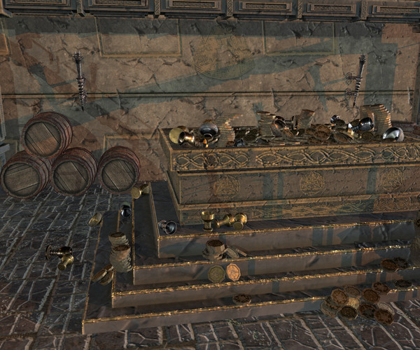ArtStation - Medieval Fantasy Dwarf Treasure Room | Game Assets
