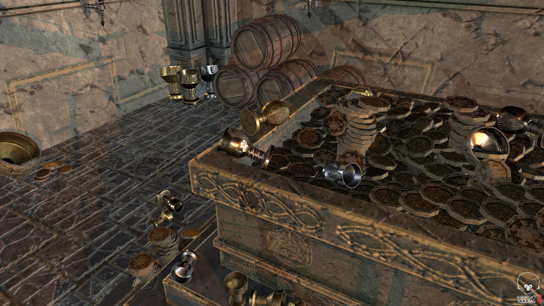 ArtStation - Medieval Fantasy Dwarf Treasure Room | Game Assets