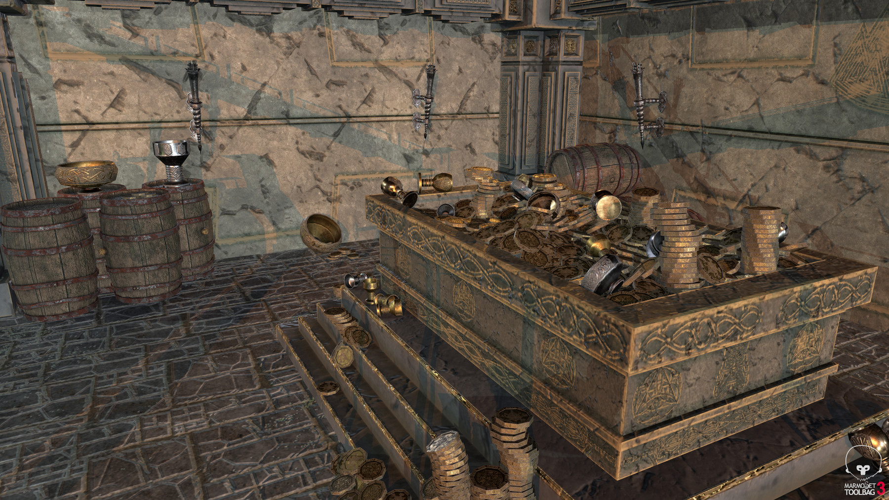 ArtStation - Medieval Fantasy Dwarf Treasure Room | Game Assets