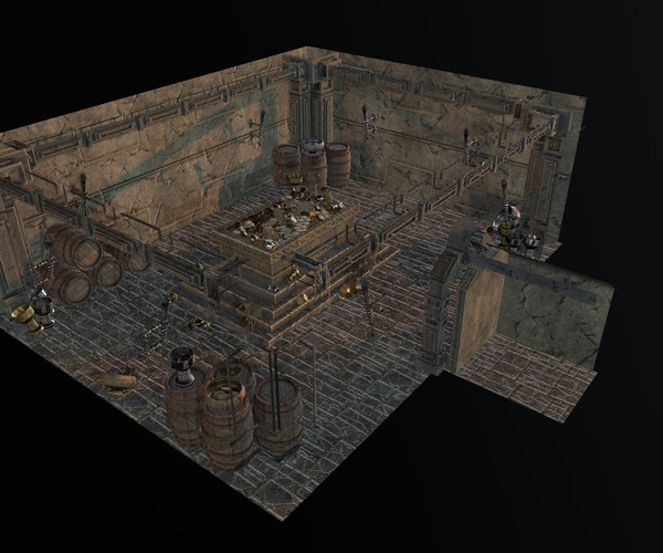 ArtStation - Medieval Fantasy Dwarf Treasure Room | Game Assets