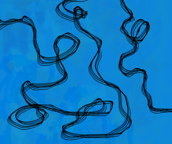 ArtStation - Blue with black fluffy lines No. 1 | Artworks