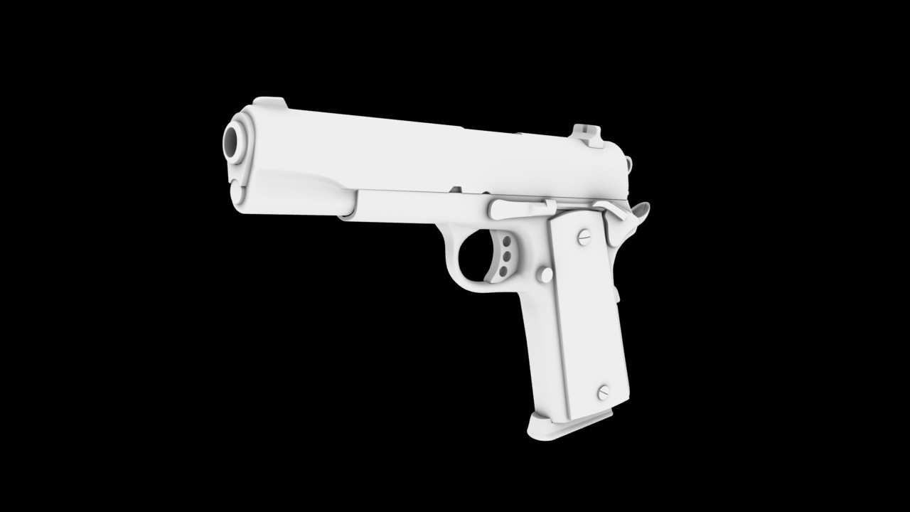 ArtStation - Realistic M1911 Pistol Model | Resources
