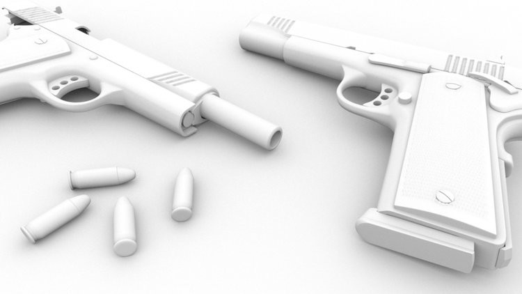 ArtStation - Realistic M1911 Pistol Model | Resources