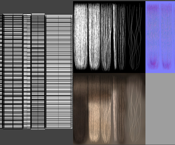 ArtStation - realtime hairstyle | Game Assets