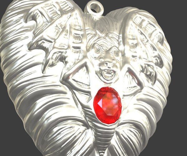 ArtStation - Jewelry Vampire Heart Pendant | Resources